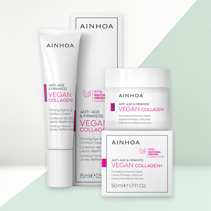 Ainhoa Vegan Collagen+ Eye & Lip Contour Cream and Firmness & Volume ...